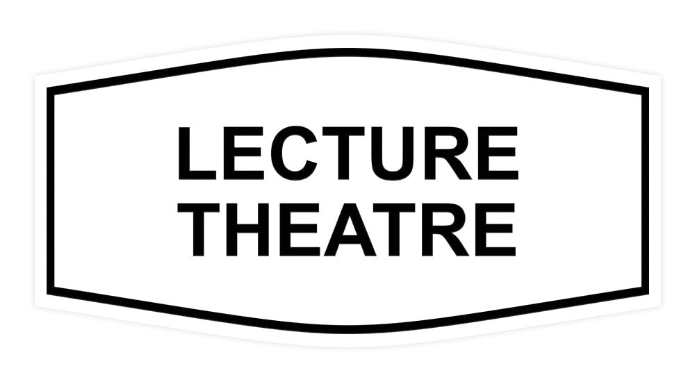 Signs ByLITA Fancy Lecture Theatre Sign (White) - Small - Walmart.com
