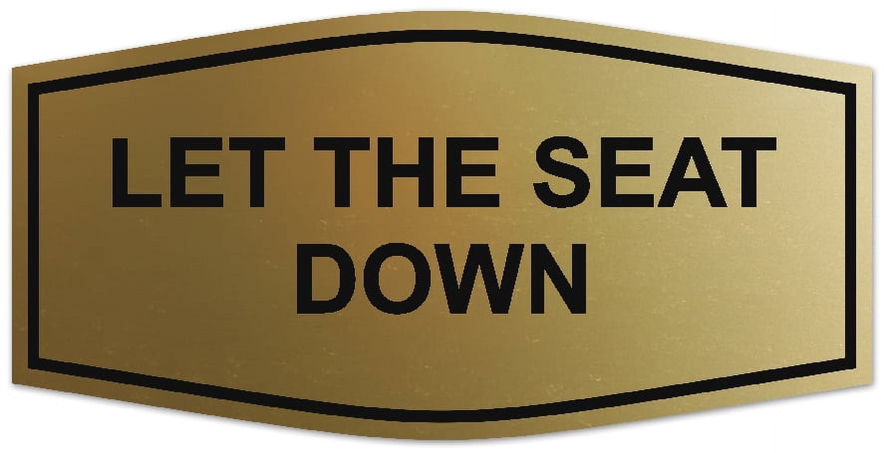 Signs ByLITA Fancy Let The Seat Down Sign - Laser-Engraved Lettering ...