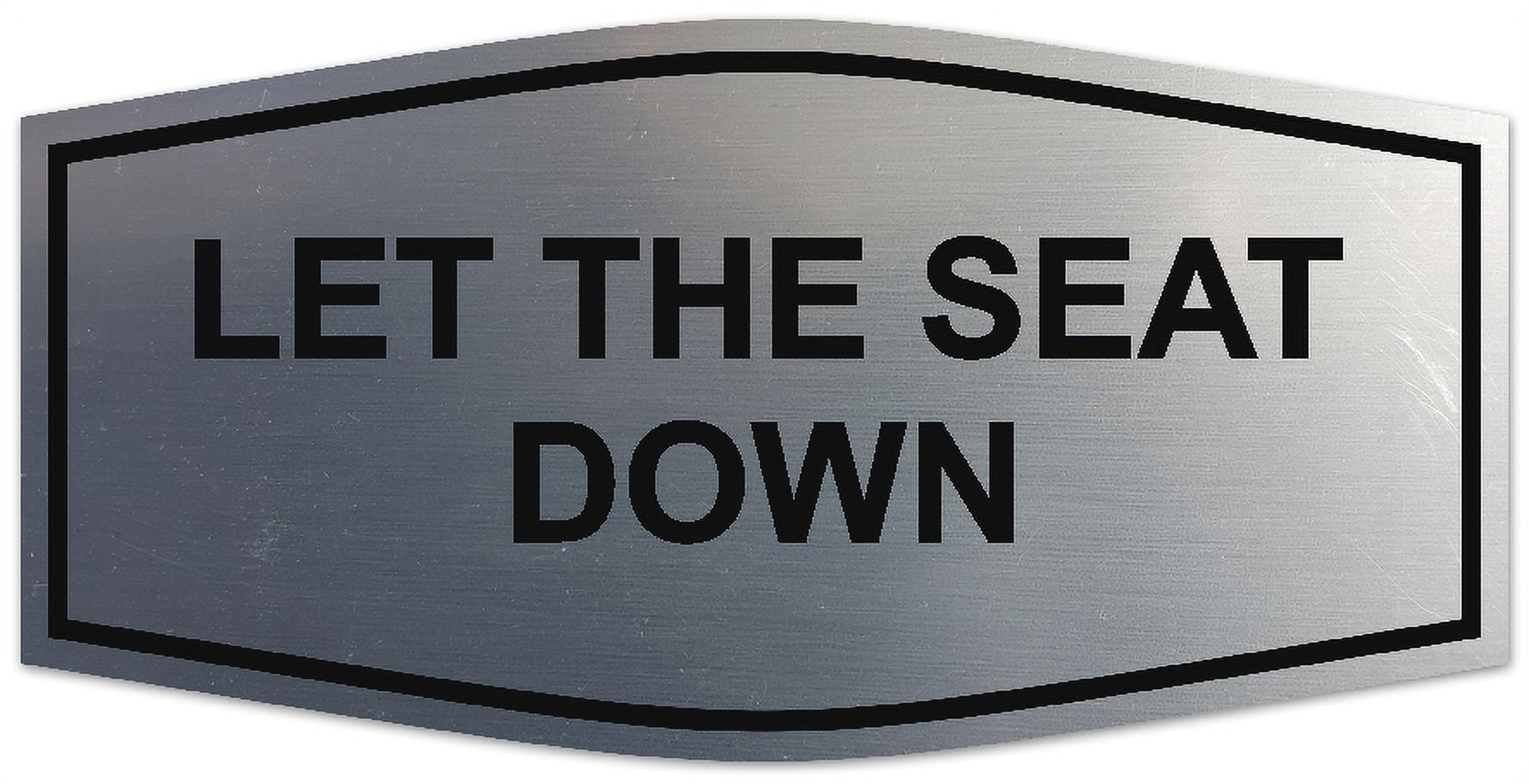 Signs ByLITA Fancy Let The Seat Down Sign - Laser-Engraved Lettering ...