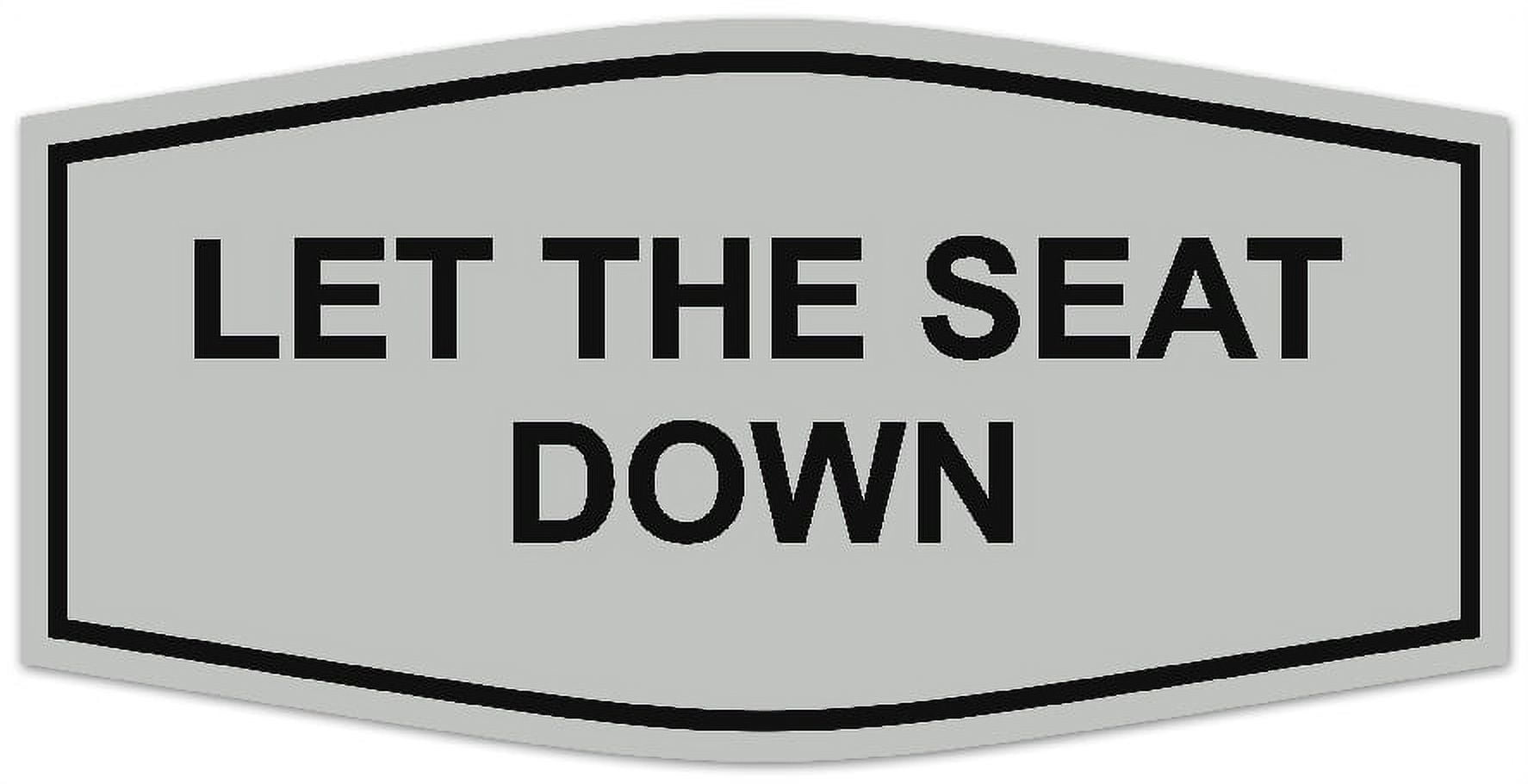 Signs ByLITA Fancy Let The Seat Down Sign - Laser-Engraved Lettering ...