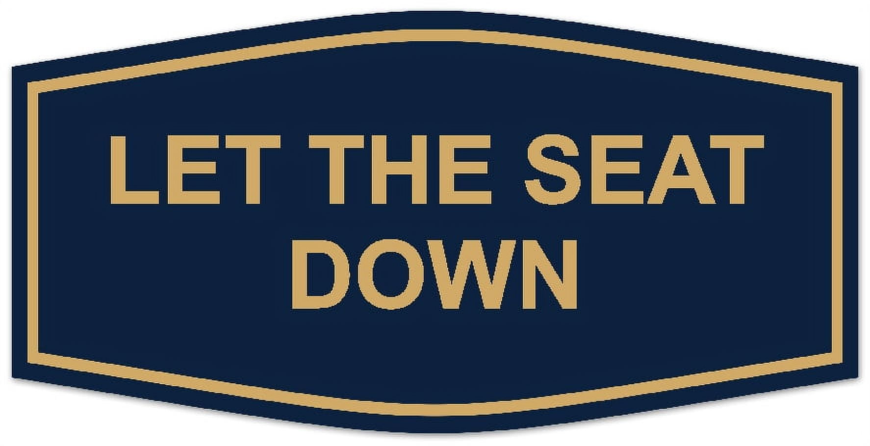 Signs ByLITA Fancy Let The Seat Down Sign - Laser-Engraved Lettering ...