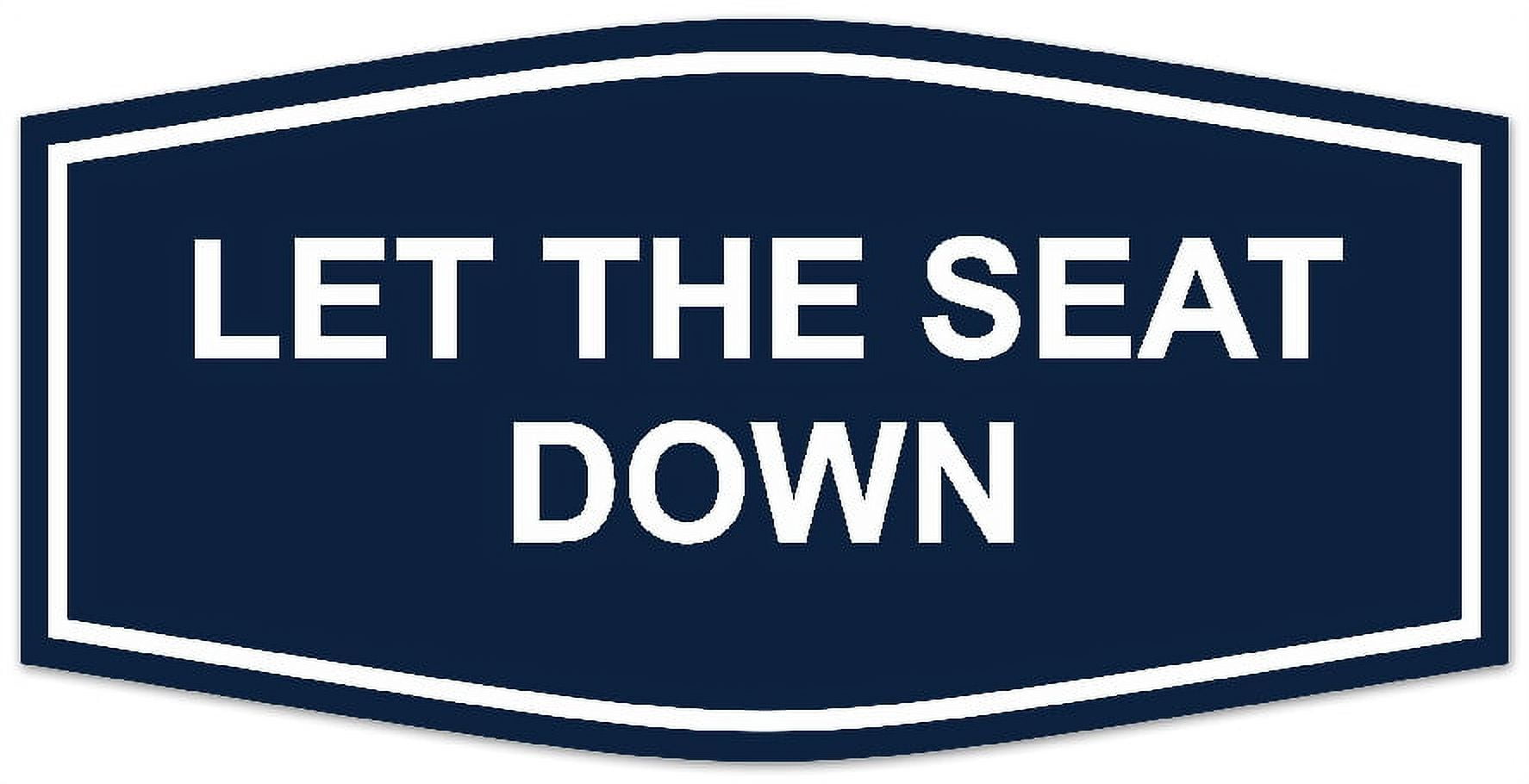 Signs ByLITA Fancy Let The Seat Down Sign - Laser-Engraved Lettering ...