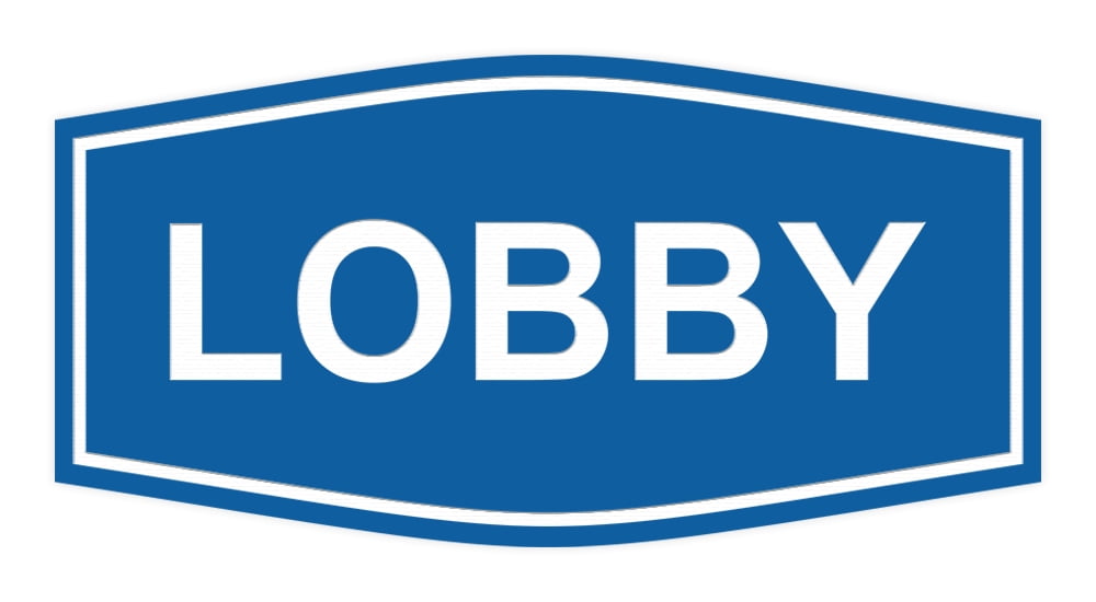 Signs ByLITA Fancy Lobby Sign (Blue) - Large - Walmart Business Supplies
