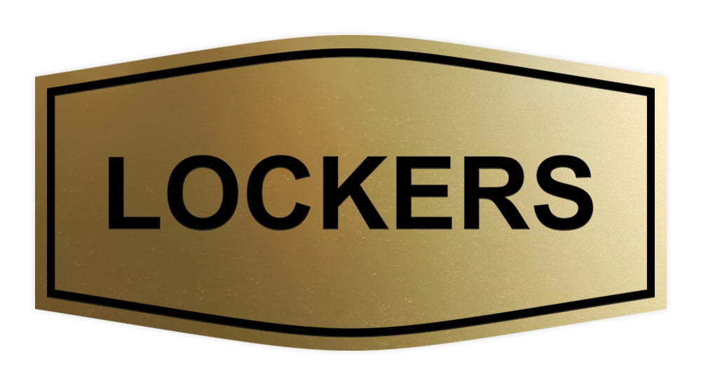 Signs ByLITA Fancy Lockers Sign (Brushed Gold) - Medium - Walmart.com
