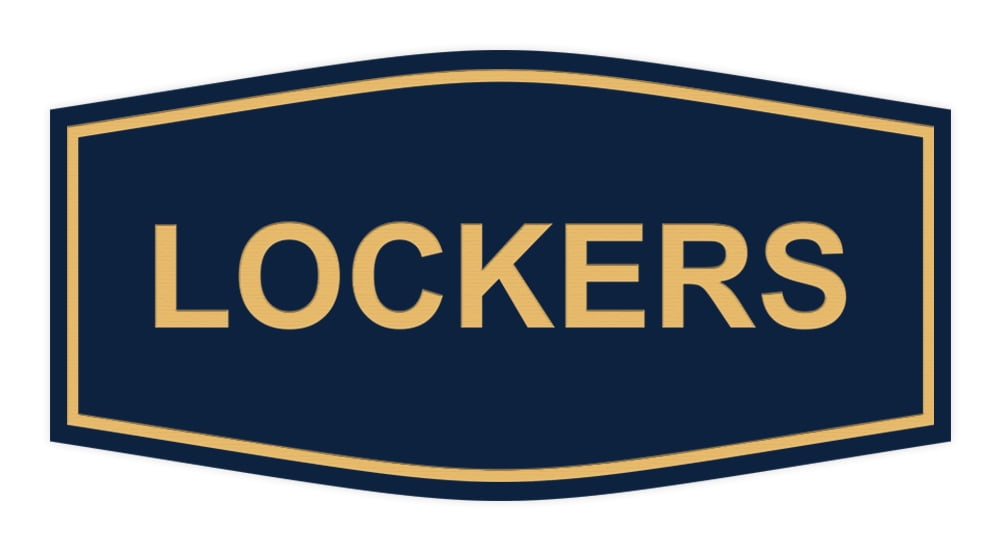 Signs ByLITA Fancy Lockers Sign (Navy Blue/Gold) - Small - Walmart.com