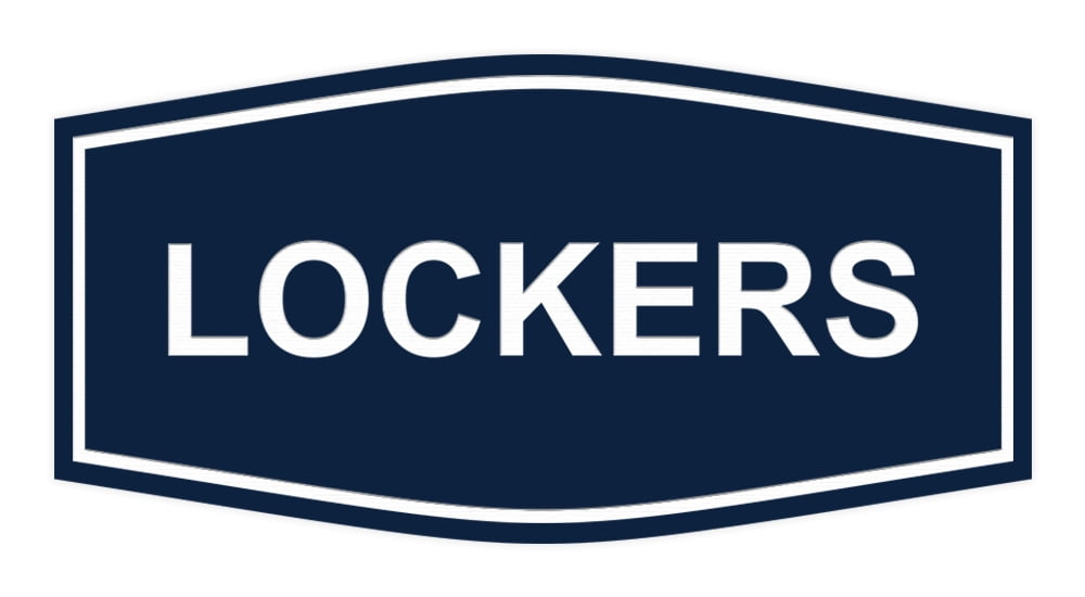 Signs ByLITA Fancy Lockers Sign (Navy Blue / White) - Large - Walmart ...