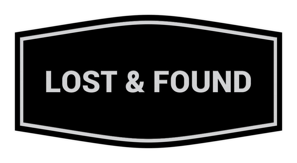 Signs ByLITA Fancy Lost & Found Sign (Black / Silver) - Small - Walmart.com