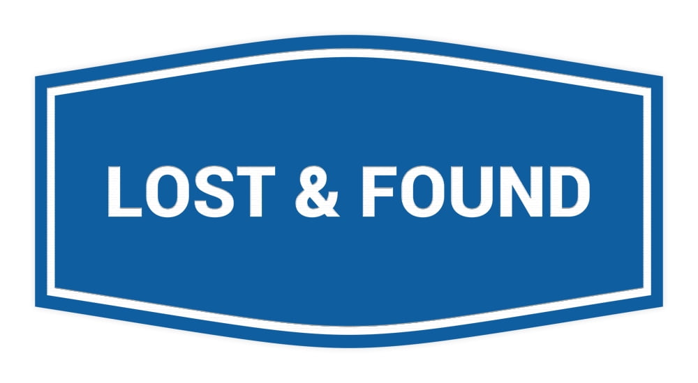 Signs ByLITA Fancy Lost & Found Sign (Blue) - Large - Walmart.com