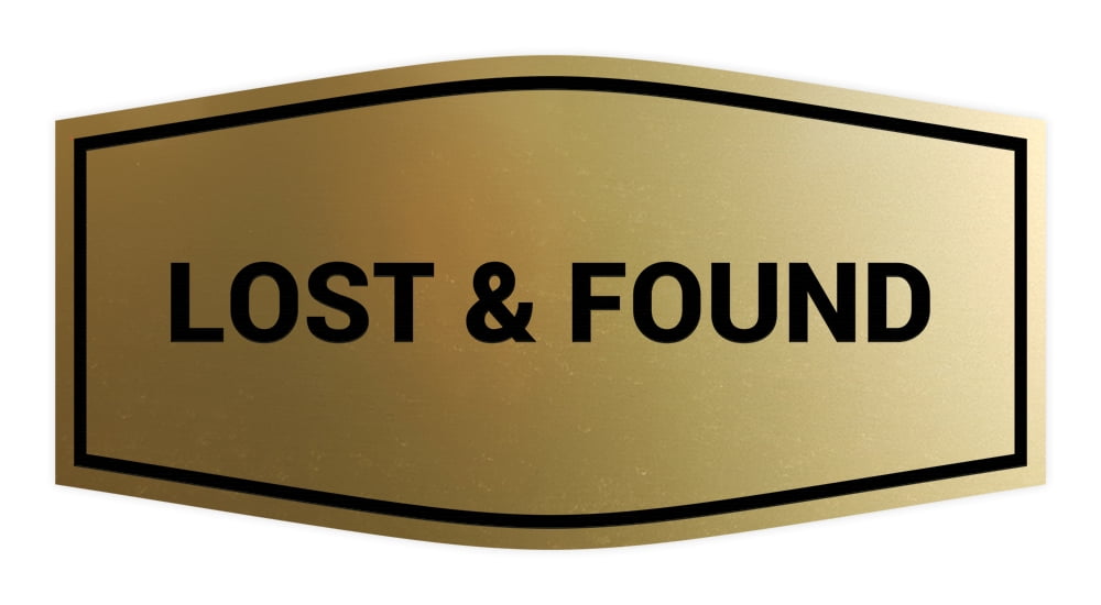 Signs ByLITA Fancy Lost & Found Sign (Brushed Gold) - Large - Walmart.com
