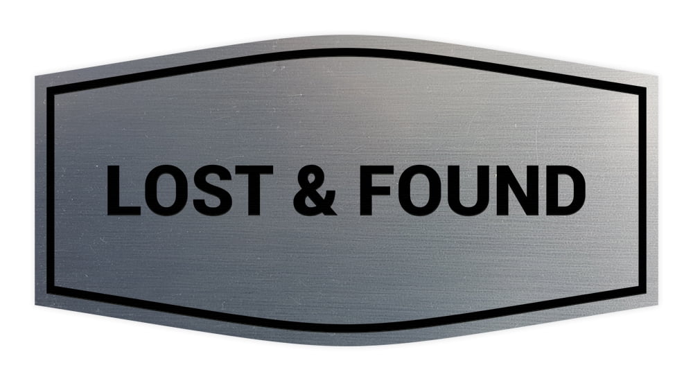 Signs ByLITA Fancy Lost & Found Sign (Brushed Silver) - Large - Walmart.com