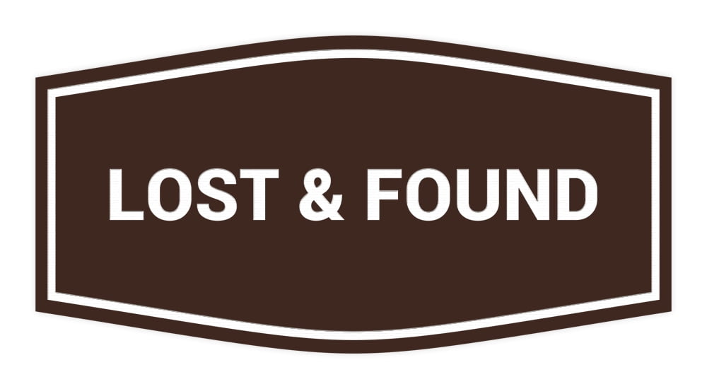 Signs ByLITA Fancy Lost & Found Sign (Dark Brown) - Small - Walmart.com