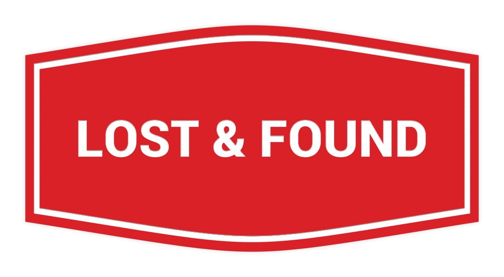 Signs ByLITA Fancy Lost & Found Sign (Red) - Small - Walmart.com