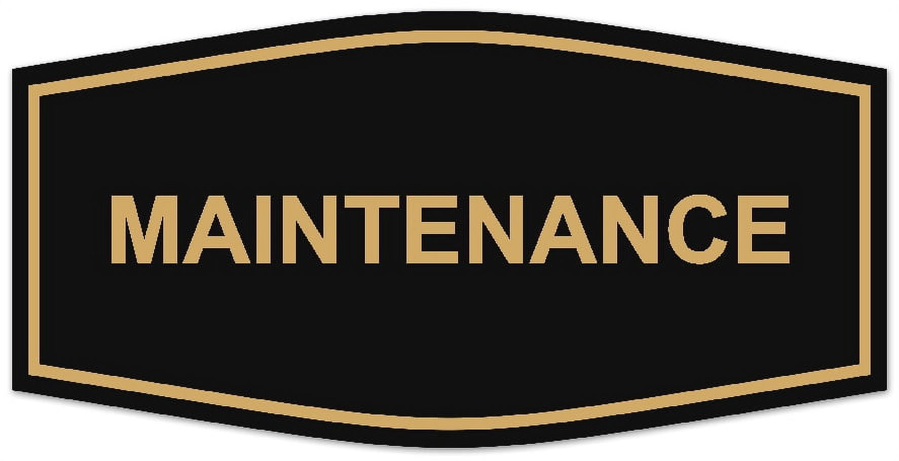 Signs ByLITA Fancy Maintenance Sign - Laser-Engraved Lettering ...