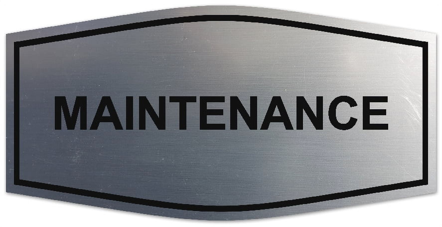 Signs ByLITA Fancy Maintenance Sign - Laser-Engraved Lettering ...