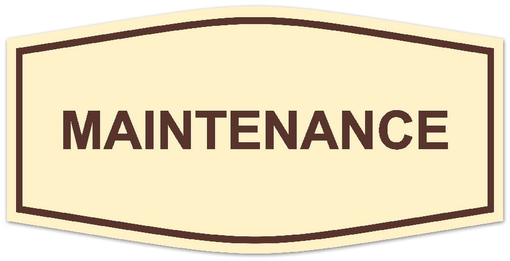 Signs ByLITA Fancy Maintenance Sign - Laser-Engraved Lettering ...