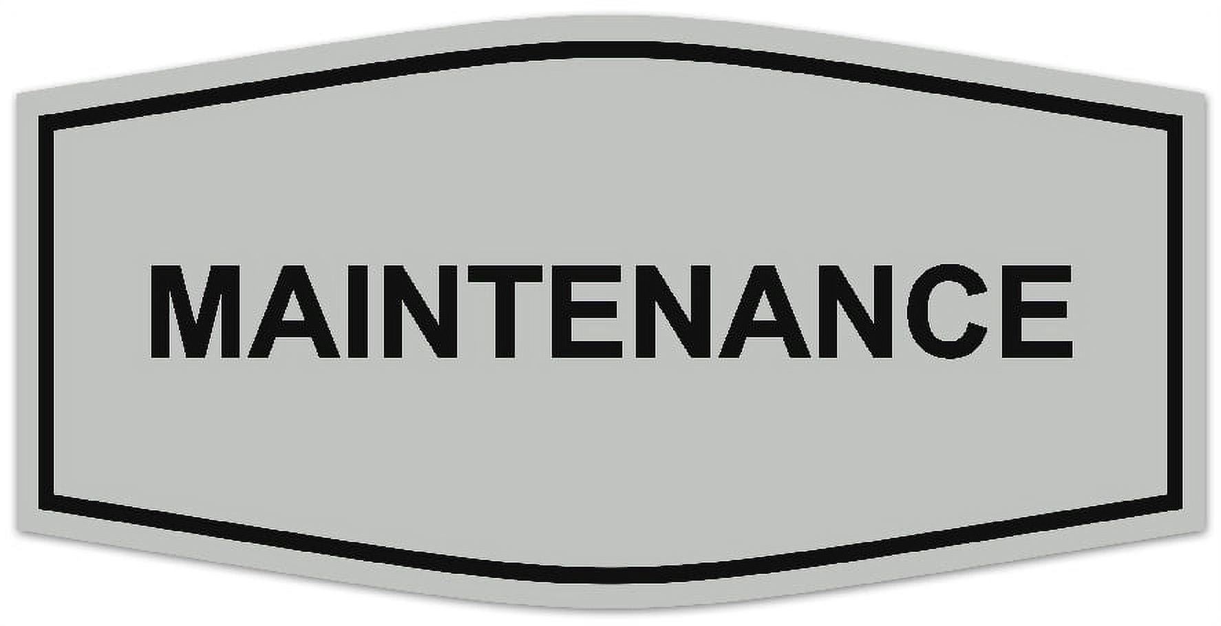 Signs ByLITA Fancy Maintenance Sign - Laser-Engraved Lettering ...