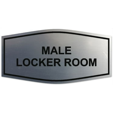Classic Framed Male Locker Room Sign (Brushed Gold) - Small - Walmart.com