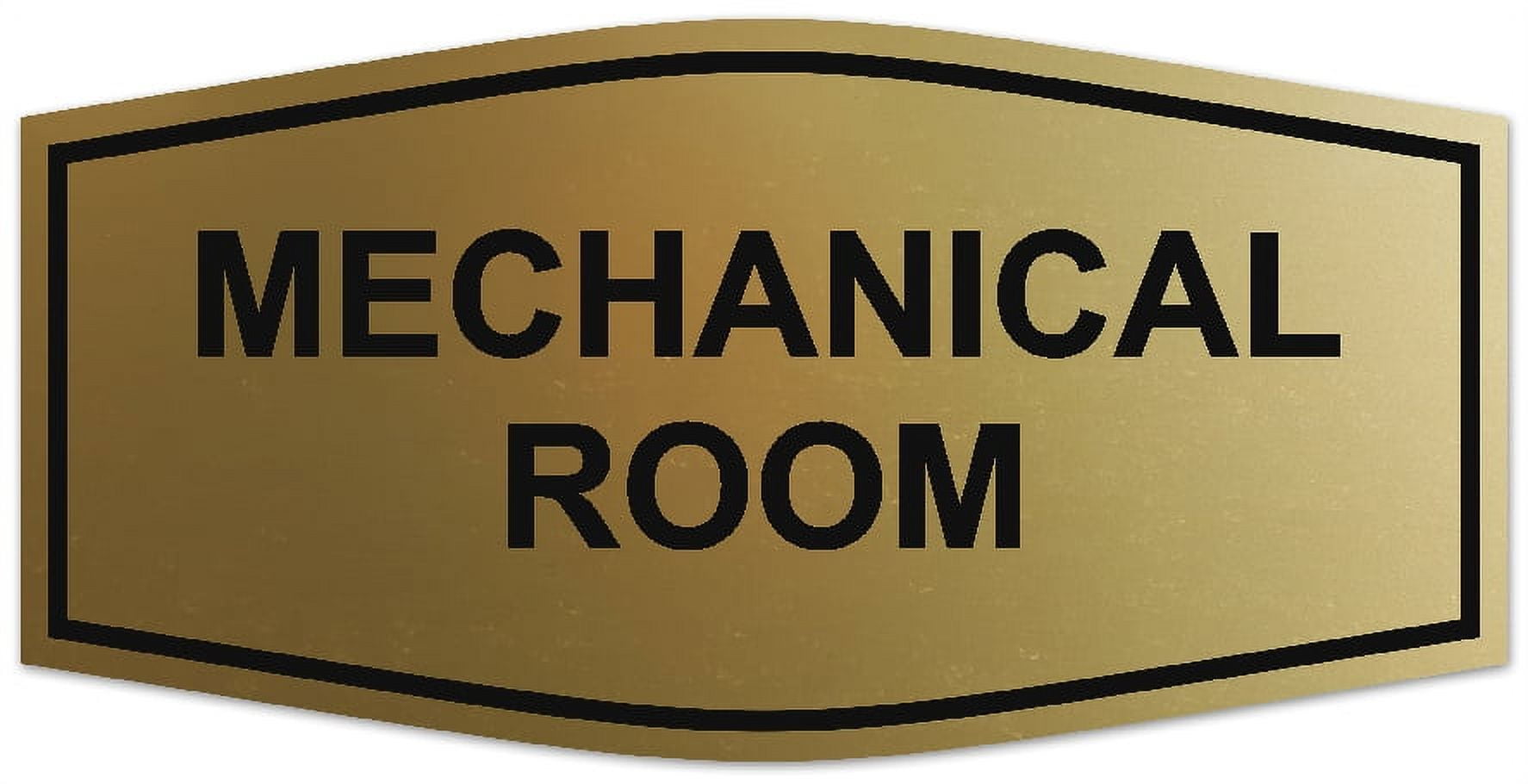 Signs ByLITA Fancy Mechanical Room Sign - Laser-Engraved Lettering ...