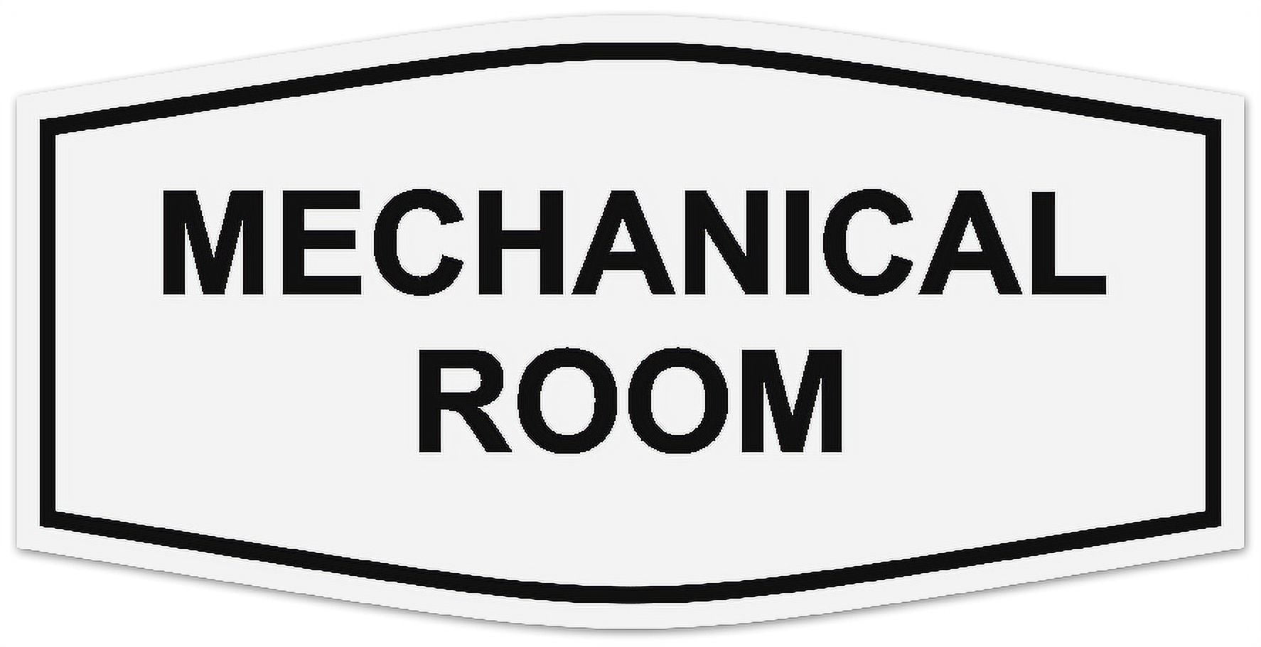 Signs ByLITA Fancy Mechanical Room Sign - Laser-Engraved Lettering ...