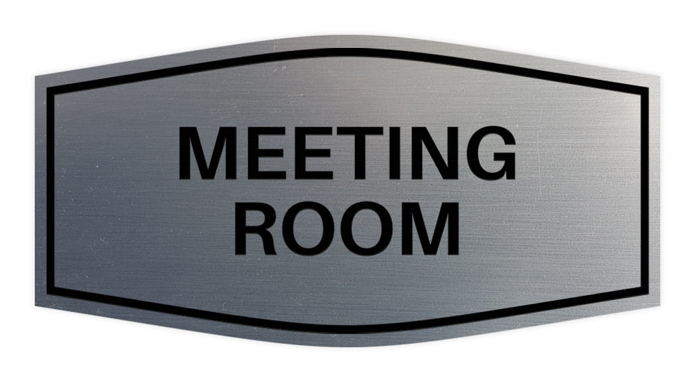 Signs ByLITA Fancy Meeting Room Sign (Brushed Silver) - Small - Walmart.com