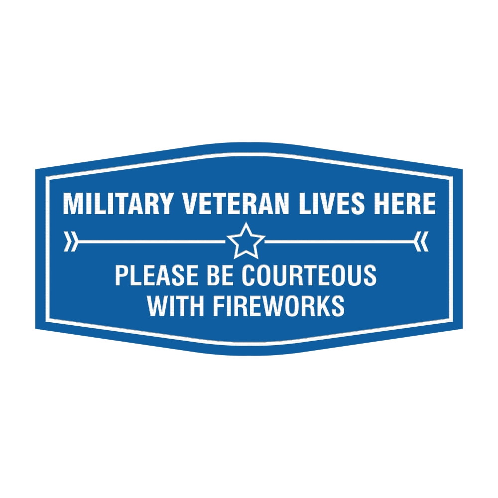 Signs ByLITA Fancy Military Veteran Lives Here Please Be Courteous With ...