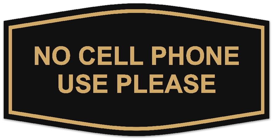Signs ByLITA Fancy No Cell Phone Use Please Sign - Laser-Engraved ...