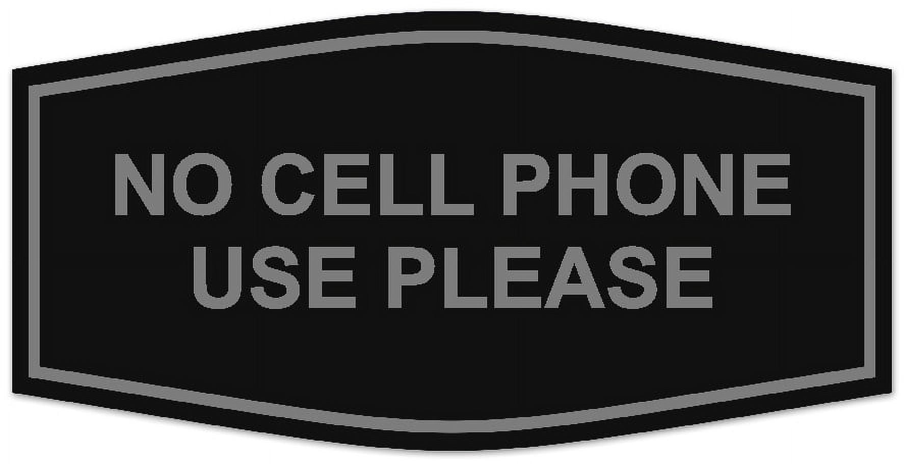 Signs ByLITA Fancy No Cell Phone Use Please Sign - Laser-Engraved ...