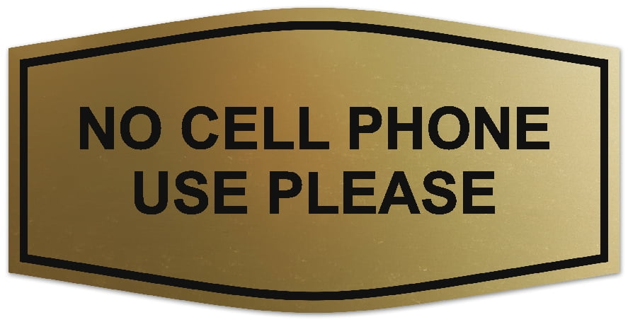 Signs ByLITA Fancy No Cell Phone Use Please Sign - Laser-Engraved ...