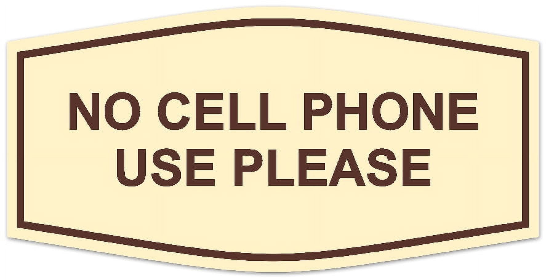 Signs ByLITA Fancy No Cell Phone Use Please Sign - Laser-Engraved ...