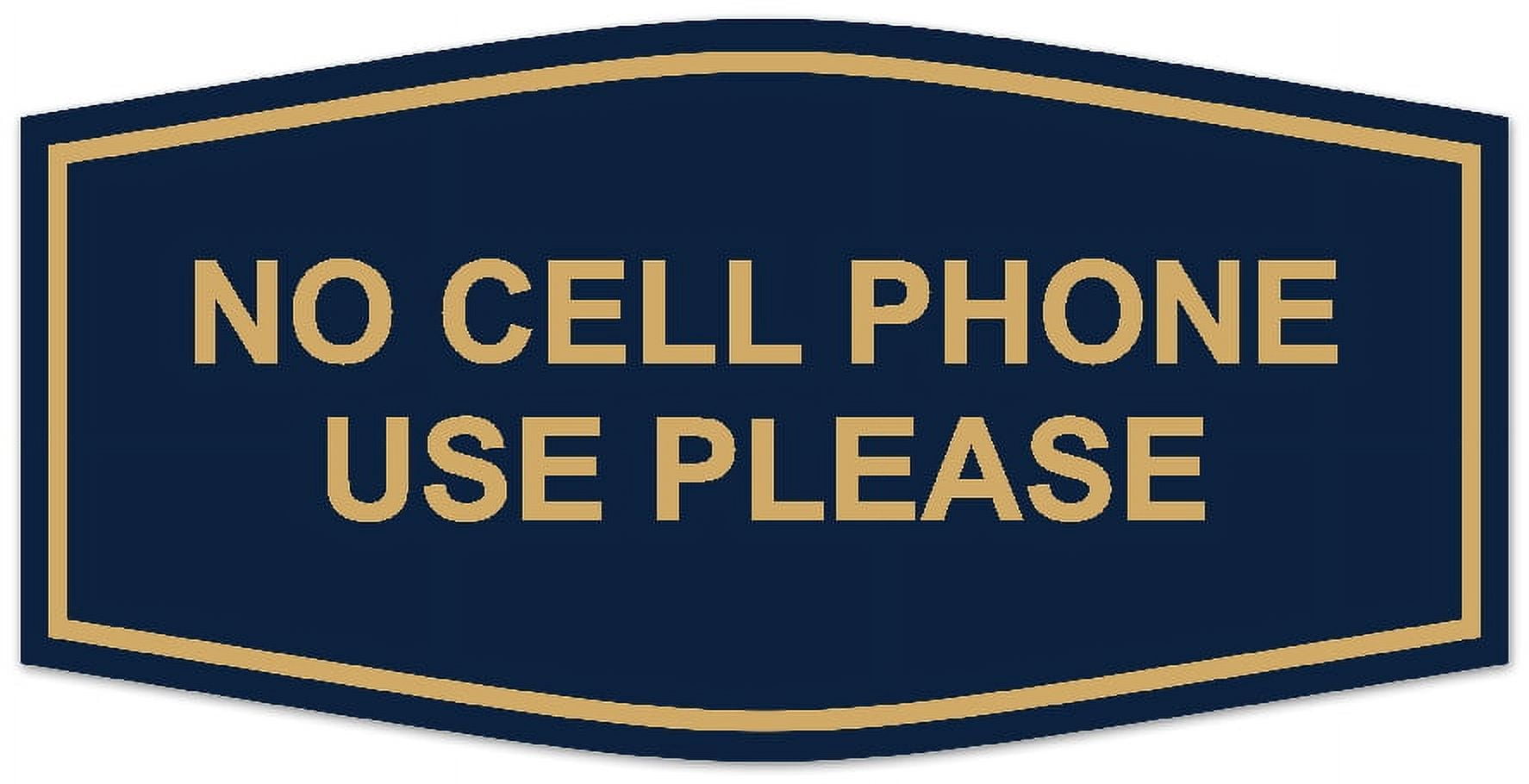 Signs ByLITA Fancy No Cell Phone Use Please Sign - Laser-Engraved ...