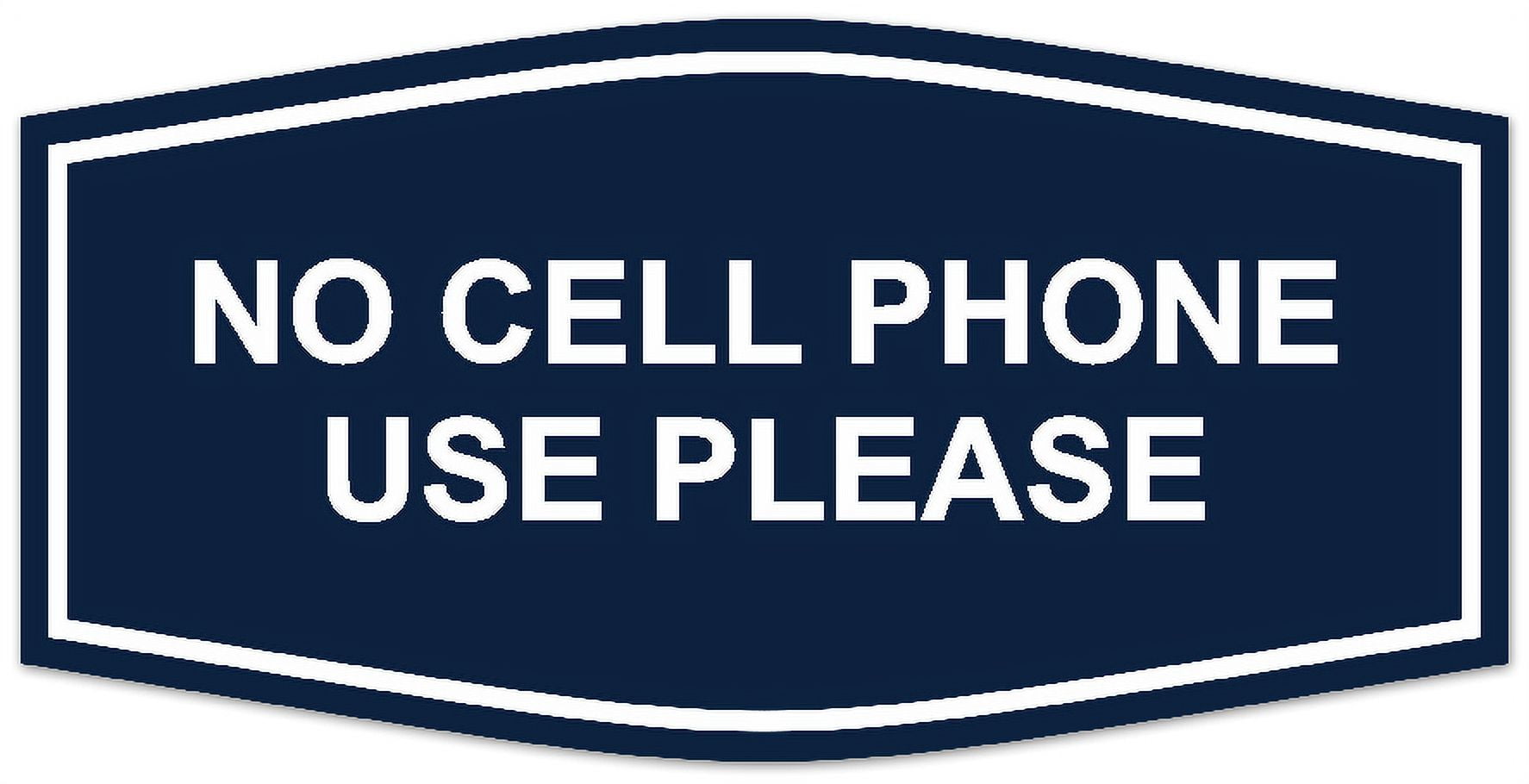 Signs ByLITA Fancy No Cell Phone Use Please Sign - Laser-Engraved ...
