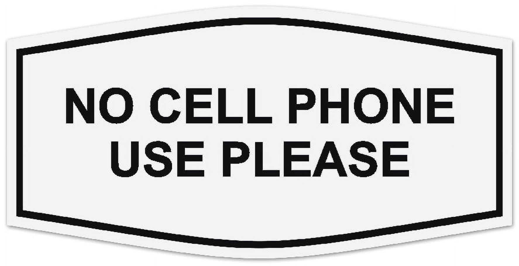 Signs ByLITA Fancy No Cell Phone Use Please Sign - Laser-Engraved ...