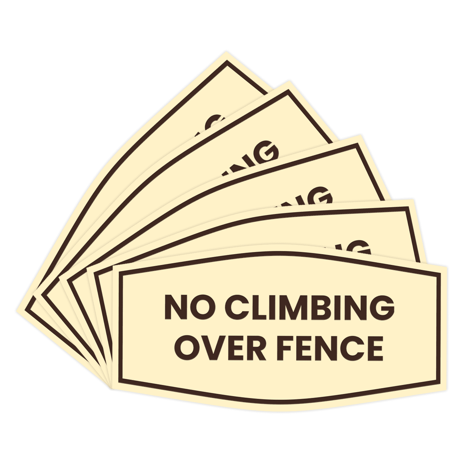 Signs ByLITA Fancy No Climbing Over Fence Sign - Safety Signs | Durable ...
