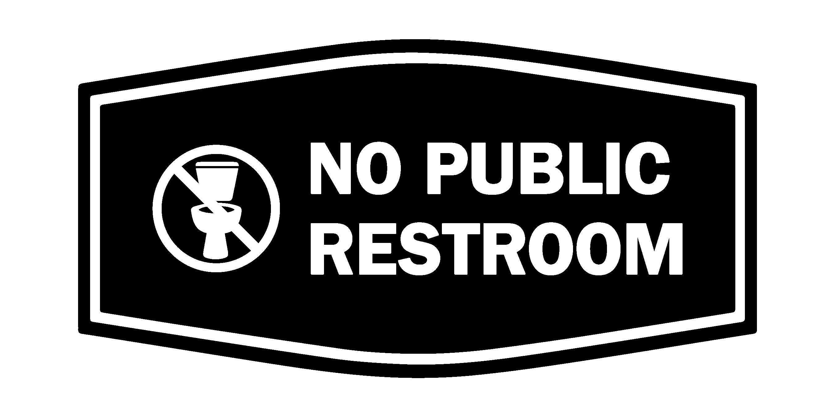 Signs ByLITA Fancy No Public Restroom Toilet Graphic Sign (Black ...