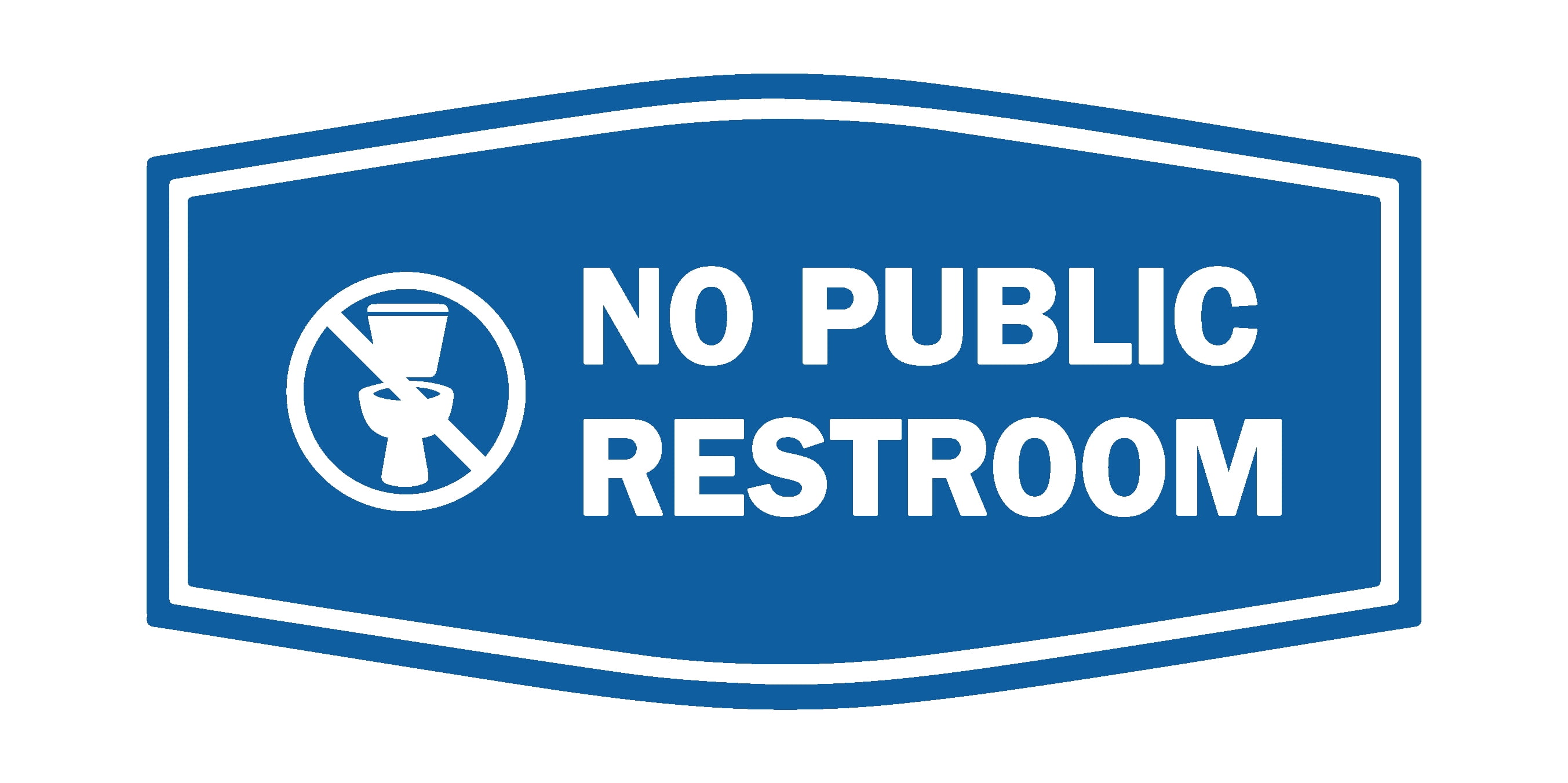 Signs ByLITA Fancy No Public Restroom Toilet Graphic Sign (Blue ...