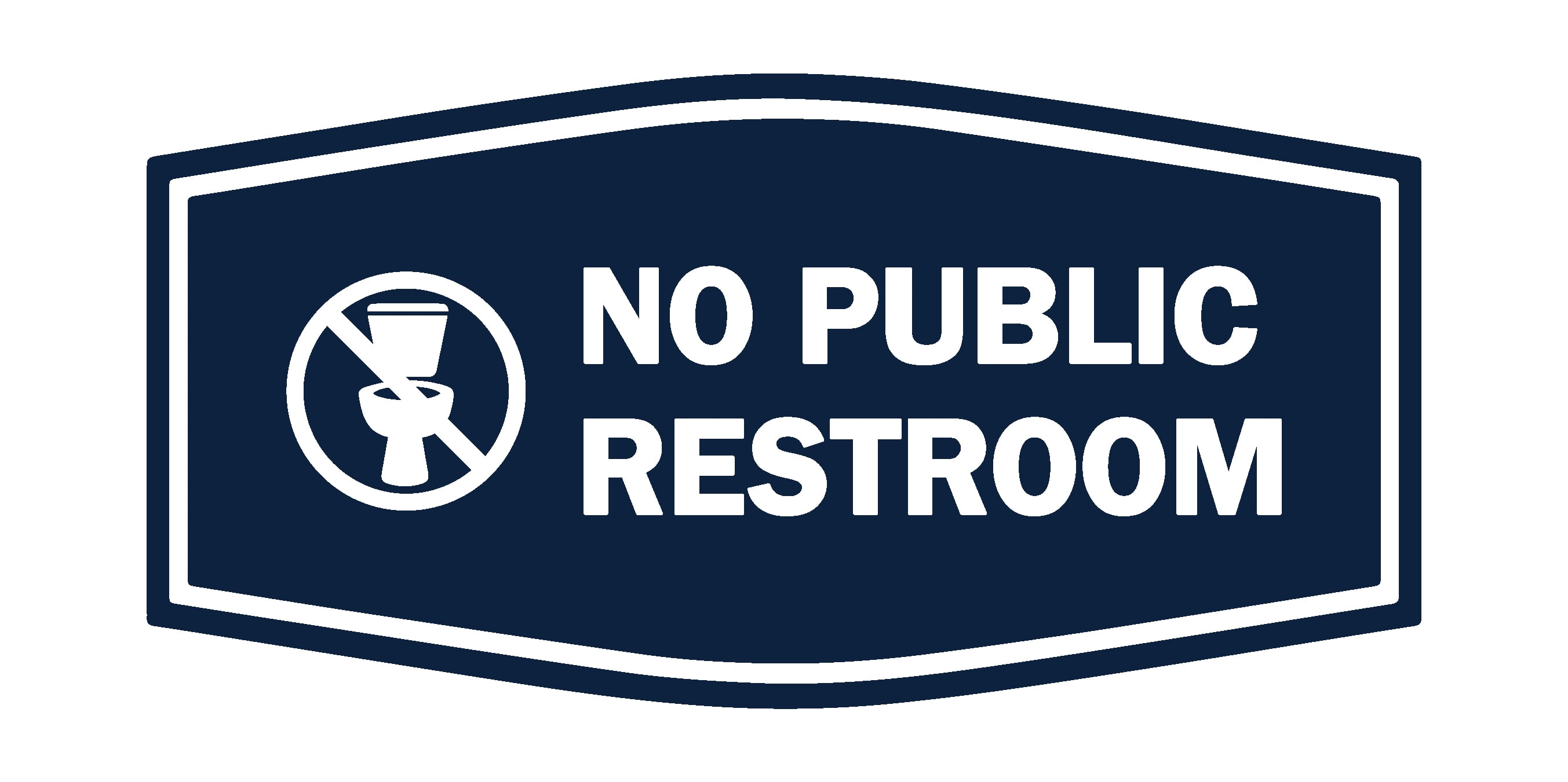 Signs ByLITA Fancy No Public Restroom Toilet Graphic Sign (Navy Blue ...
