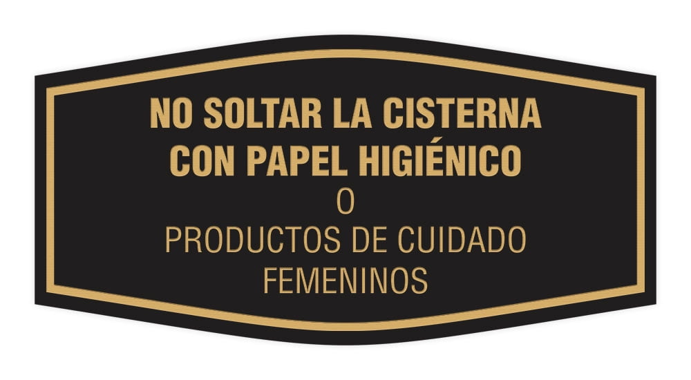 Signs ByLITA Fancy No Soltar La Cisterna con Papel Higiénico O ...