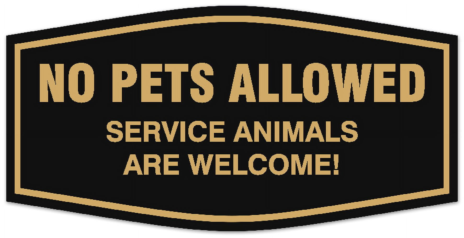 Signs ByLITA Fancy No pets allowed service animals are welcome Sign ...
