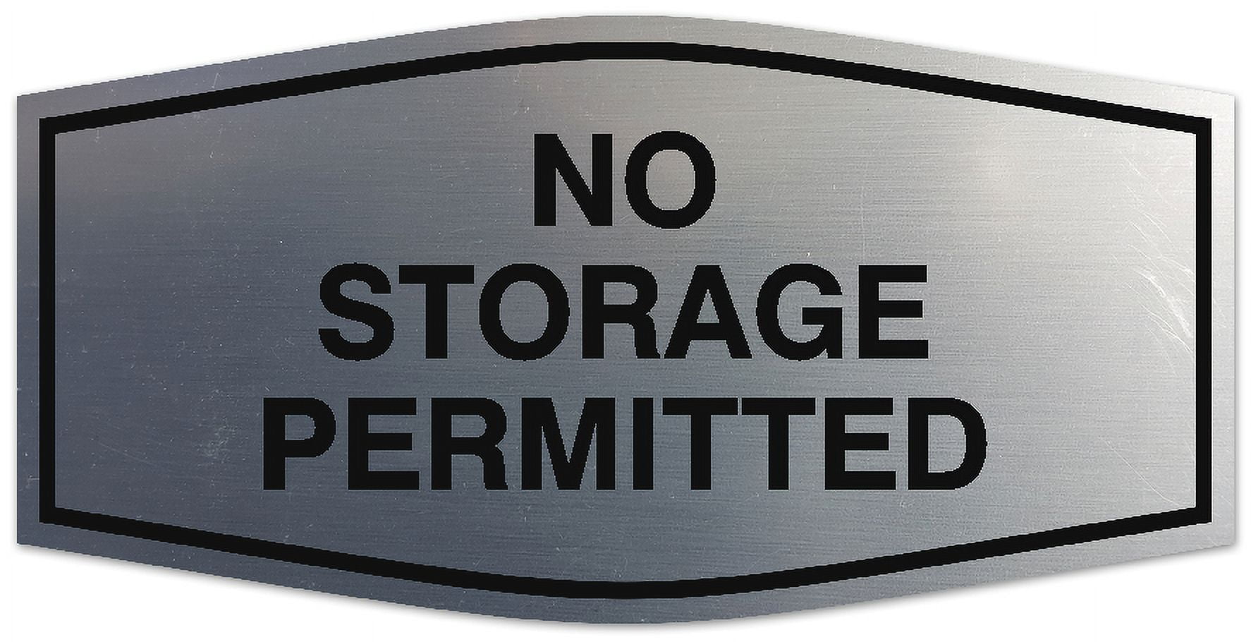 Signs ByLITA Fancy No storage permitted Sign - Laser-Engraved Lettering ...