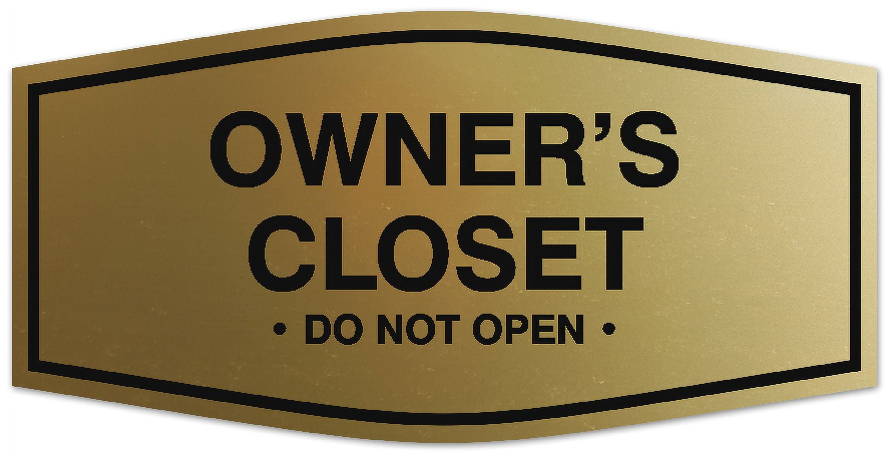 Signs ByLITA Fancy Owner's closet Sign - Laser-Engraved Lettering ...
