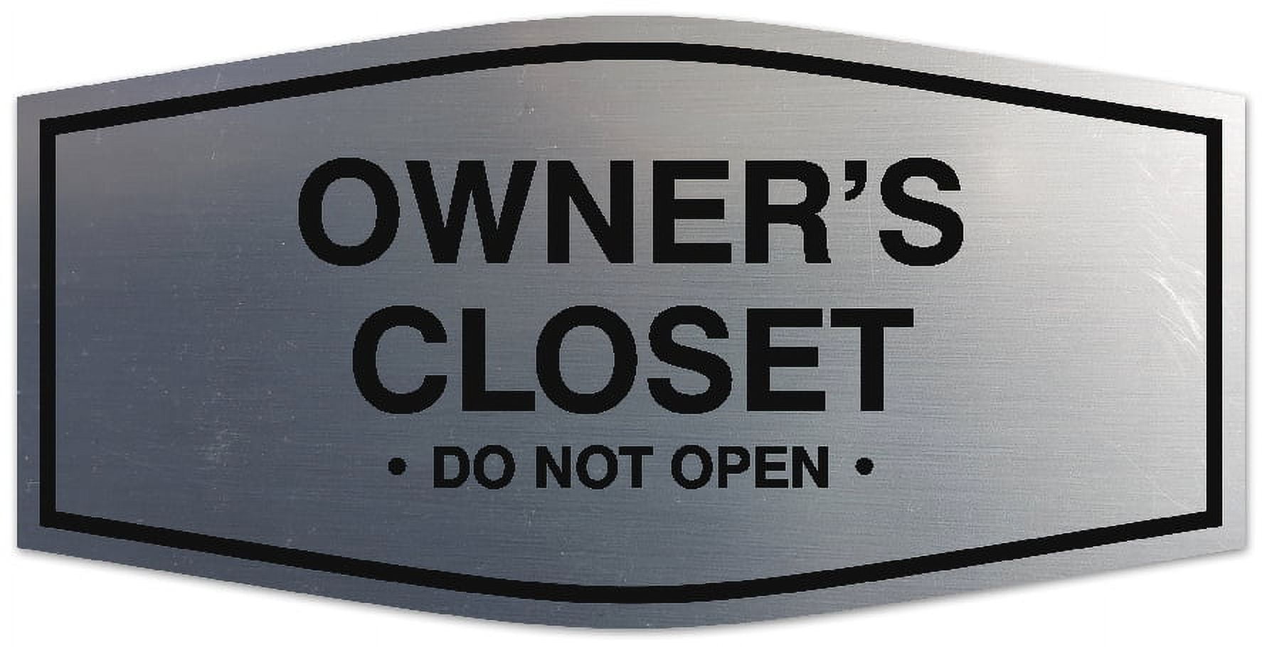 Signs ByLITA Fancy Owner's closet Sign - Laser-Engraved Lettering ...