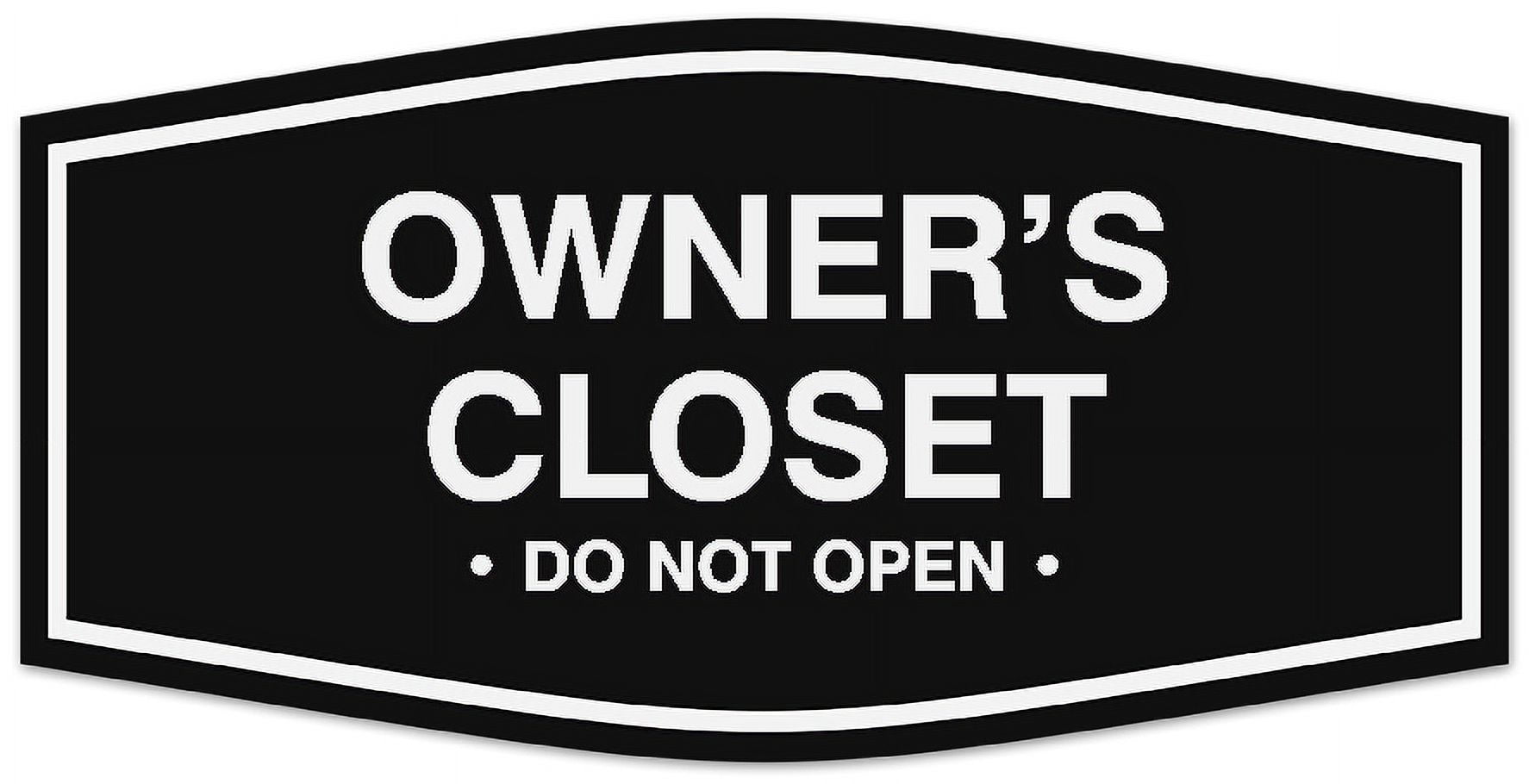 Signs ByLITA Fancy Owner's closet Sign - Laser-Engraved Lettering ...
