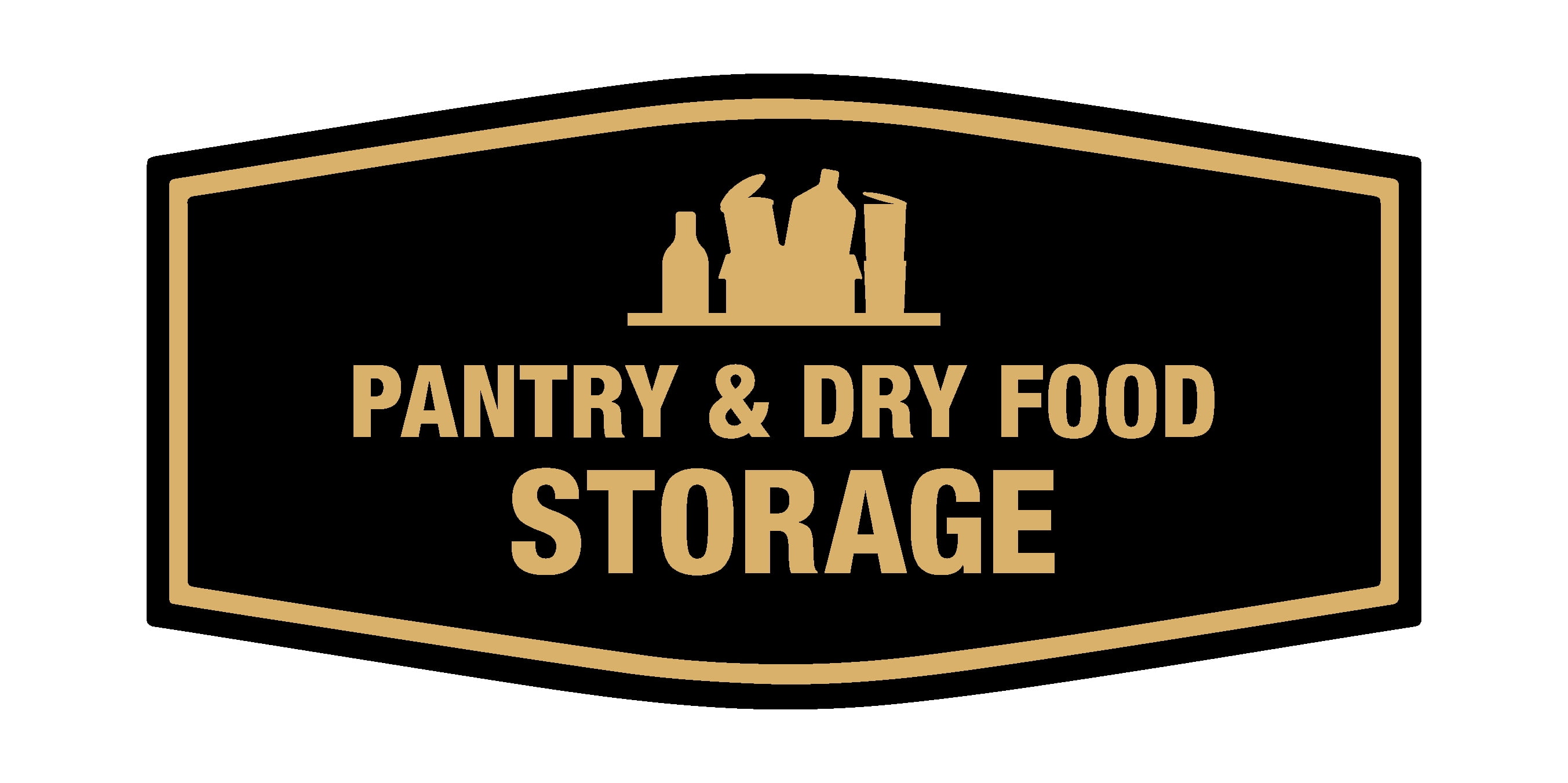 Signs ByLITA Fancy Pantry and Dry Food Storage Decoration Sign (Black ...