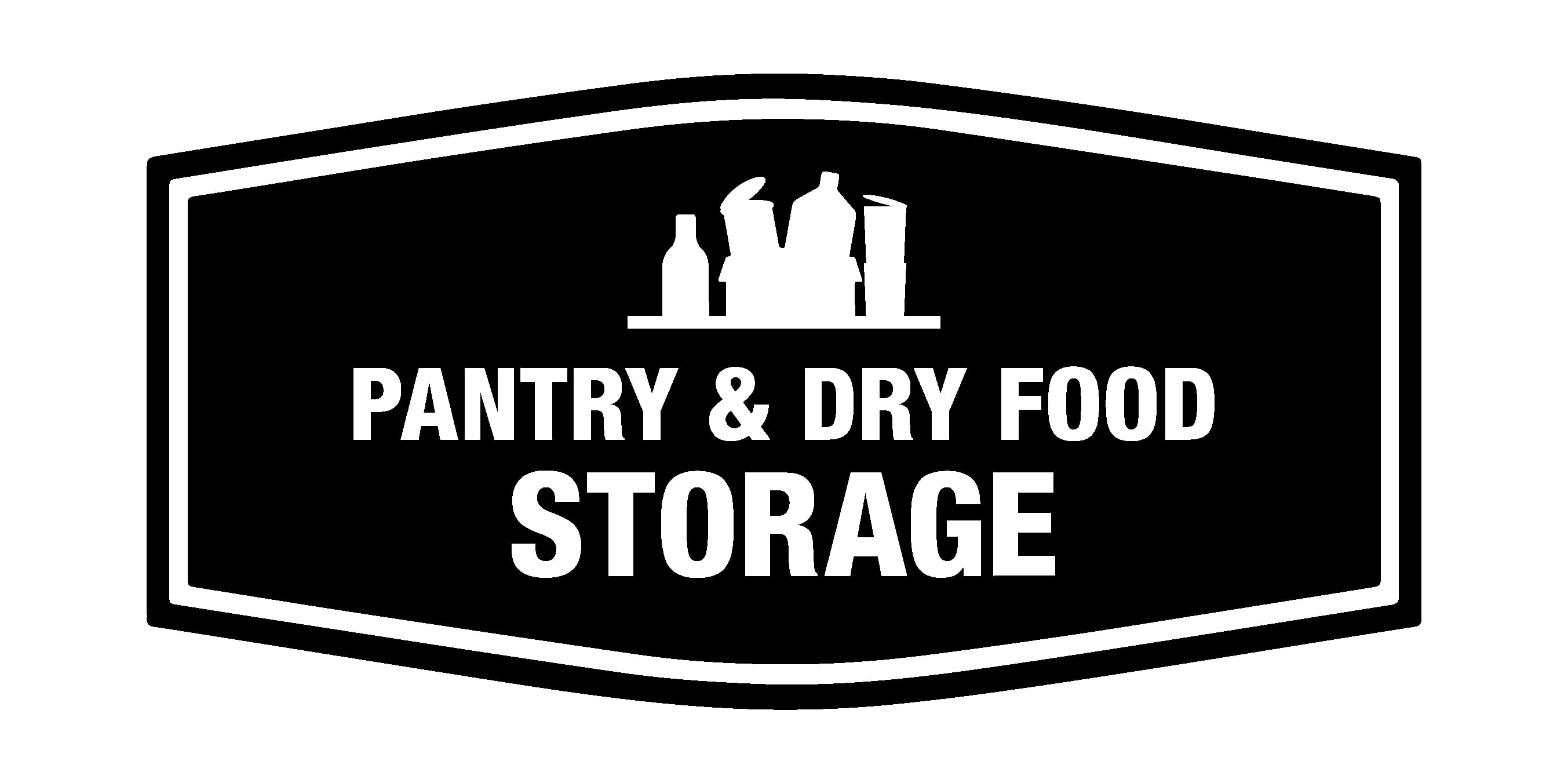 Signs ByLITA Fancy Pantry and Dry Food Storage Decoration Sign (Black ...