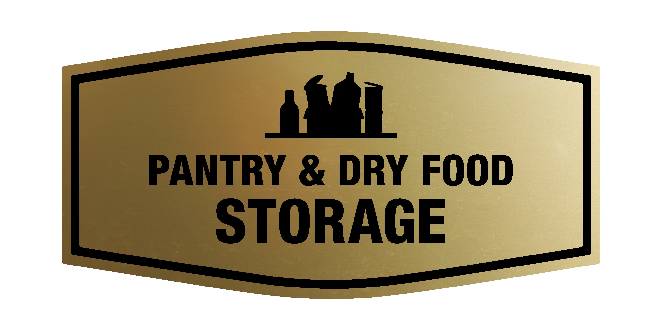 Signs ByLITA Fancy Pantry and Dry Food Storage Decoration Sign (Brushed ...
