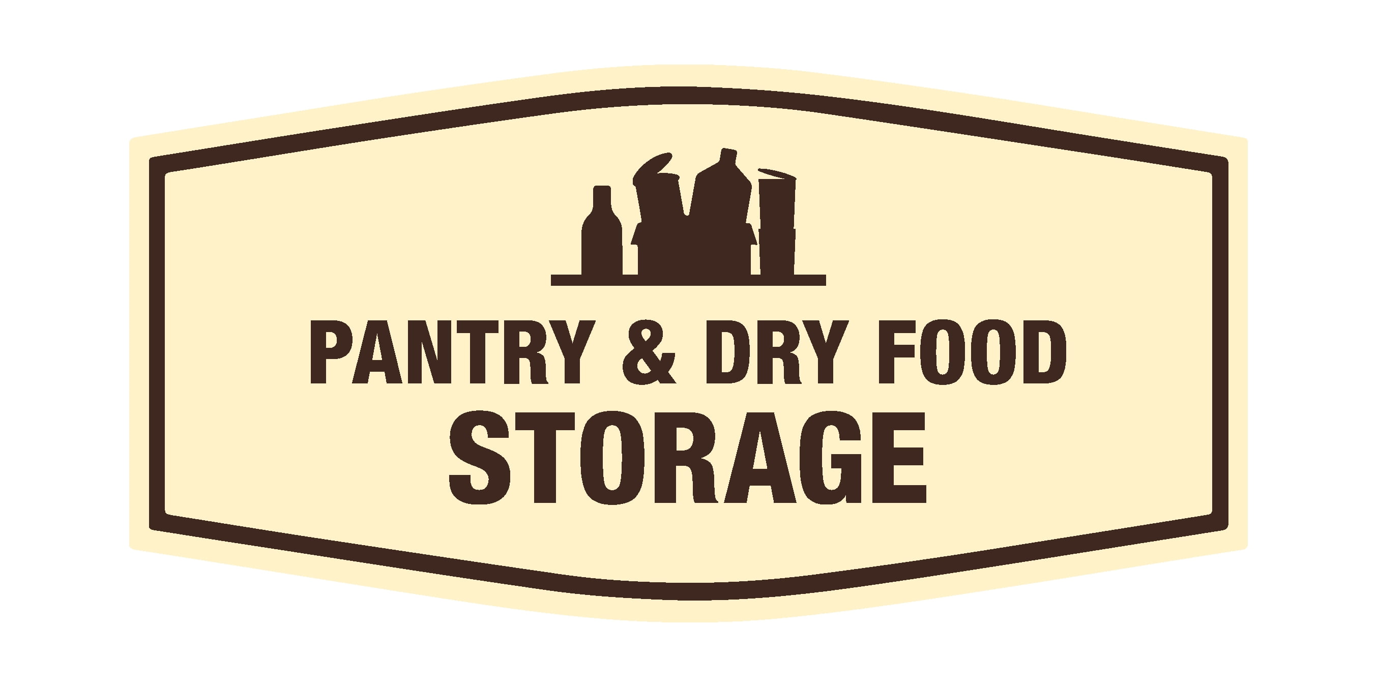 Signs ByLITA Fancy Pantry and Dry Food Storage Decoration Sign (Ivory ...