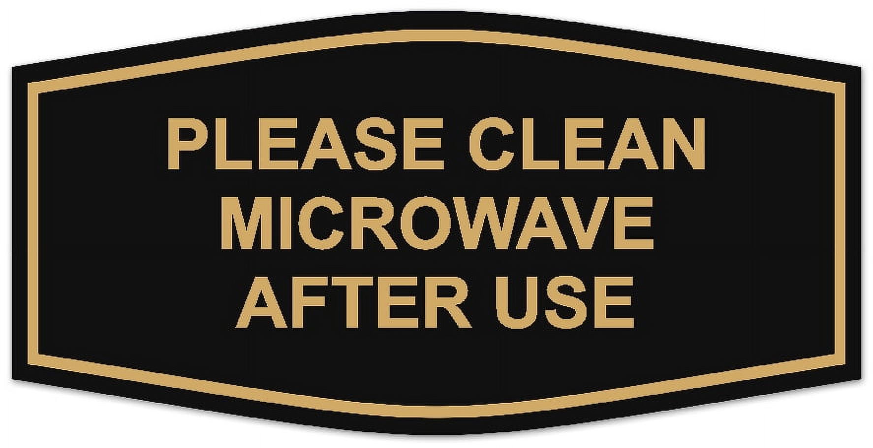 Signs ByLITA Fancy Please Clean Microwave After Use Sign - Laser ...