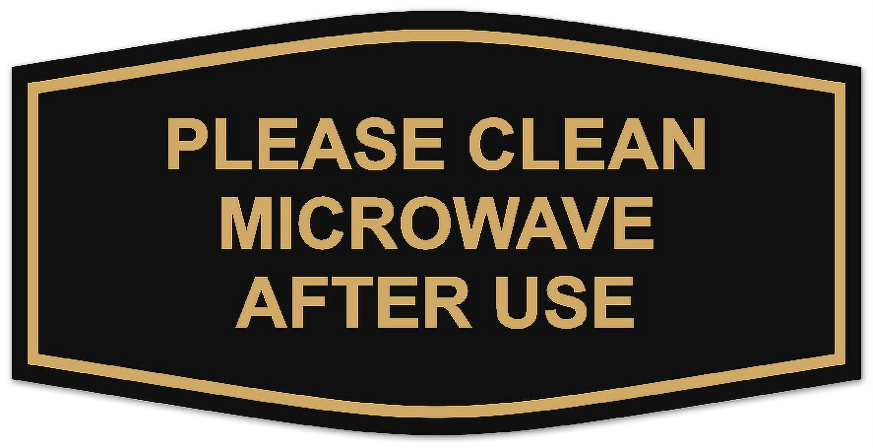 Signs ByLITA Fancy Please Clean Microwave After Use Sign - Laser ...