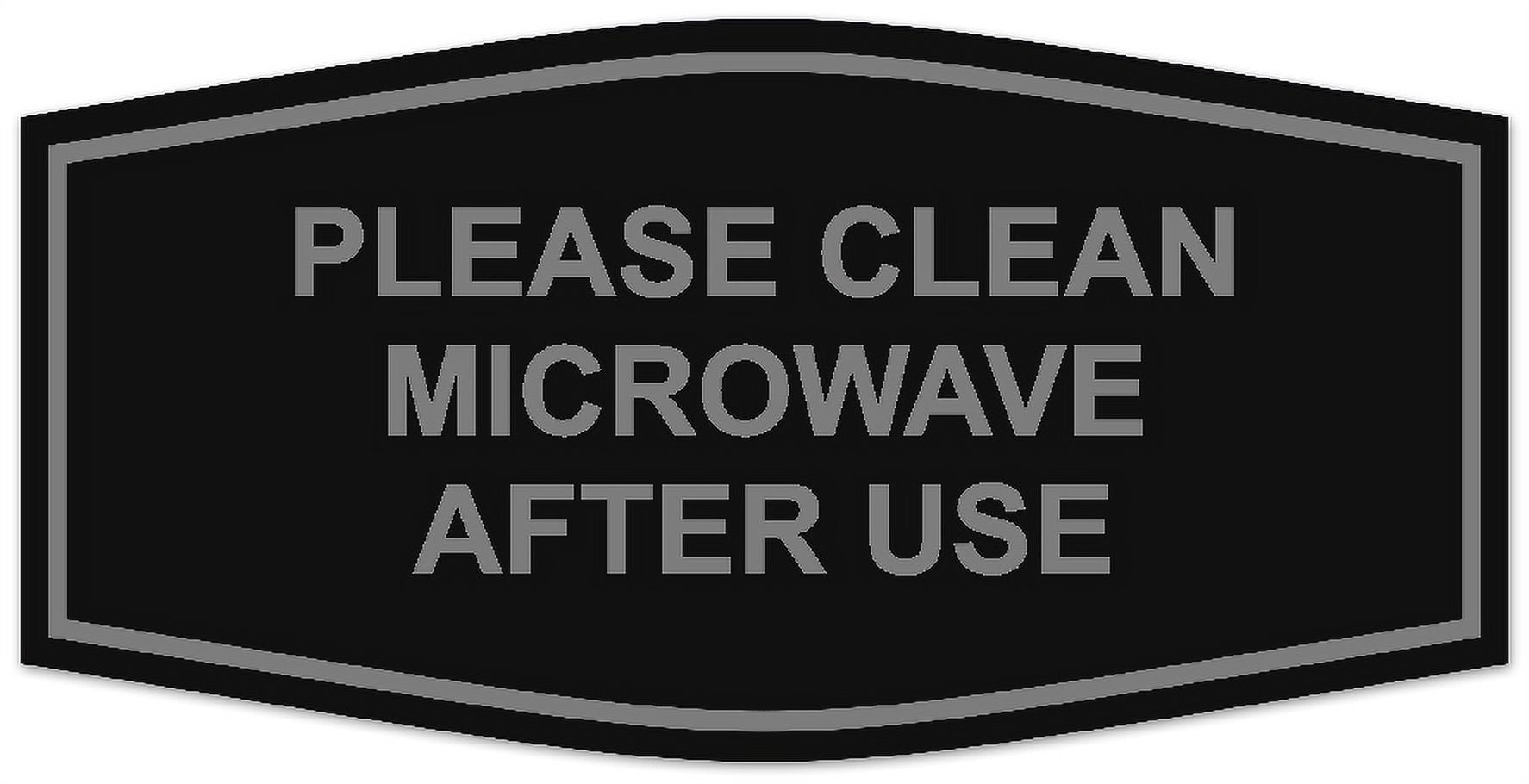 Signs ByLITA Fancy Please Clean Microwave After Use Sign - Laser ...