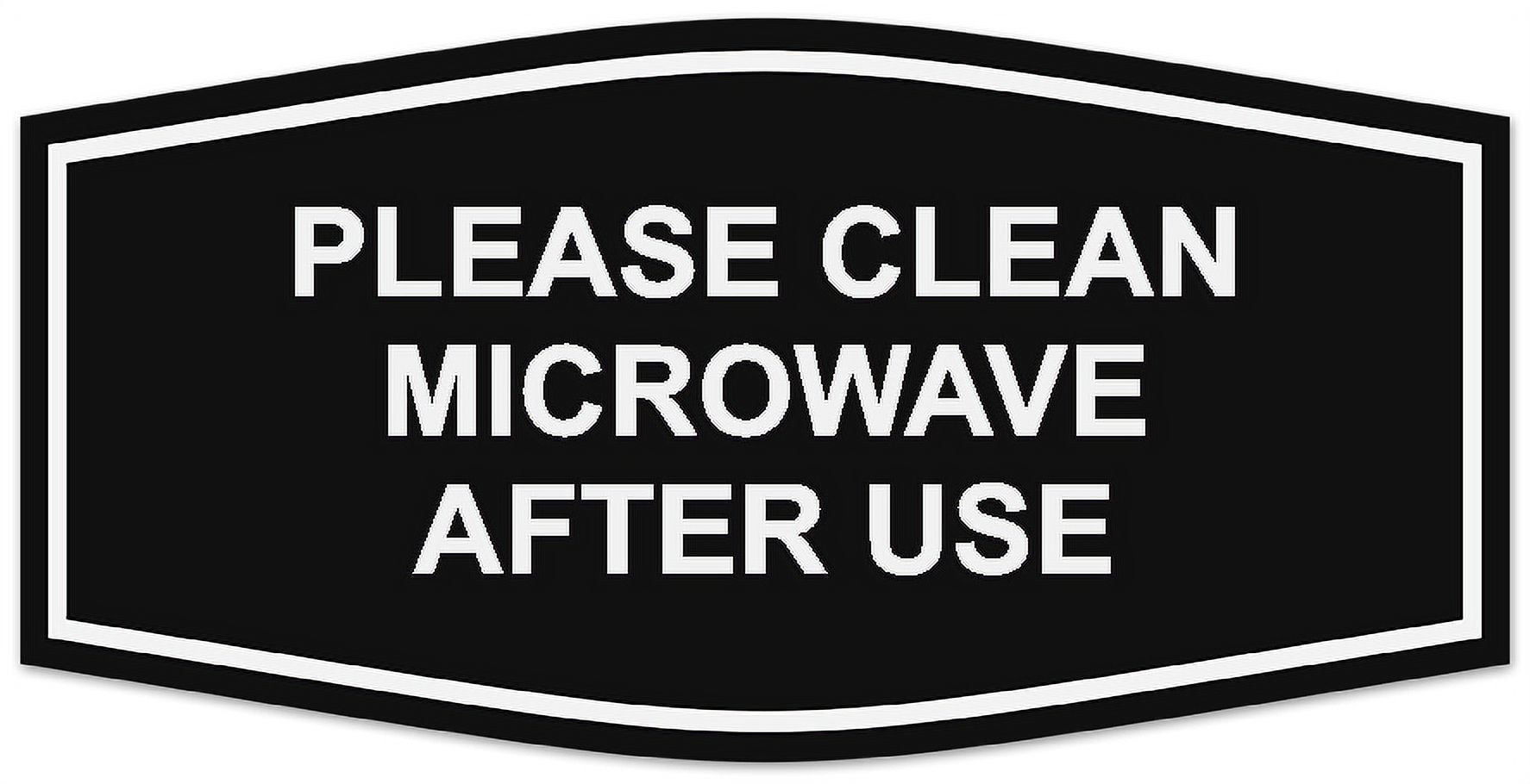 Signs ByLITA Fancy Please Clean Microwave After Use Sign - Laser ...